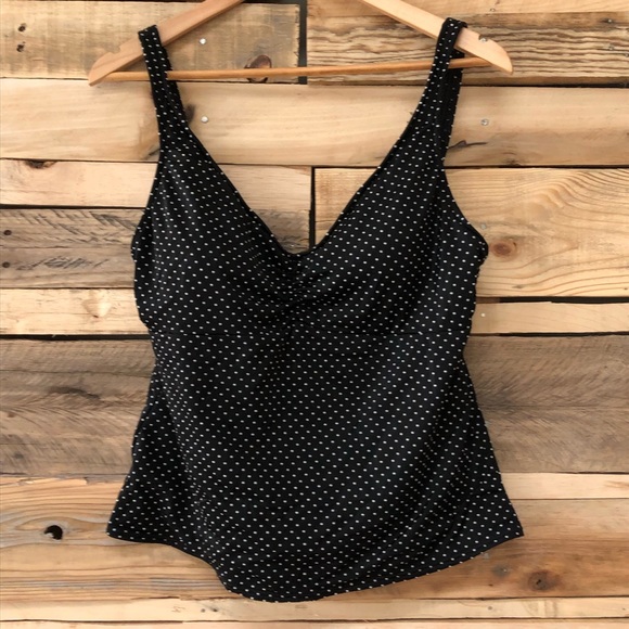 Miraclesuit | Swim | Miraclesuit Black White Polka Dot Tankini Top 8 ...